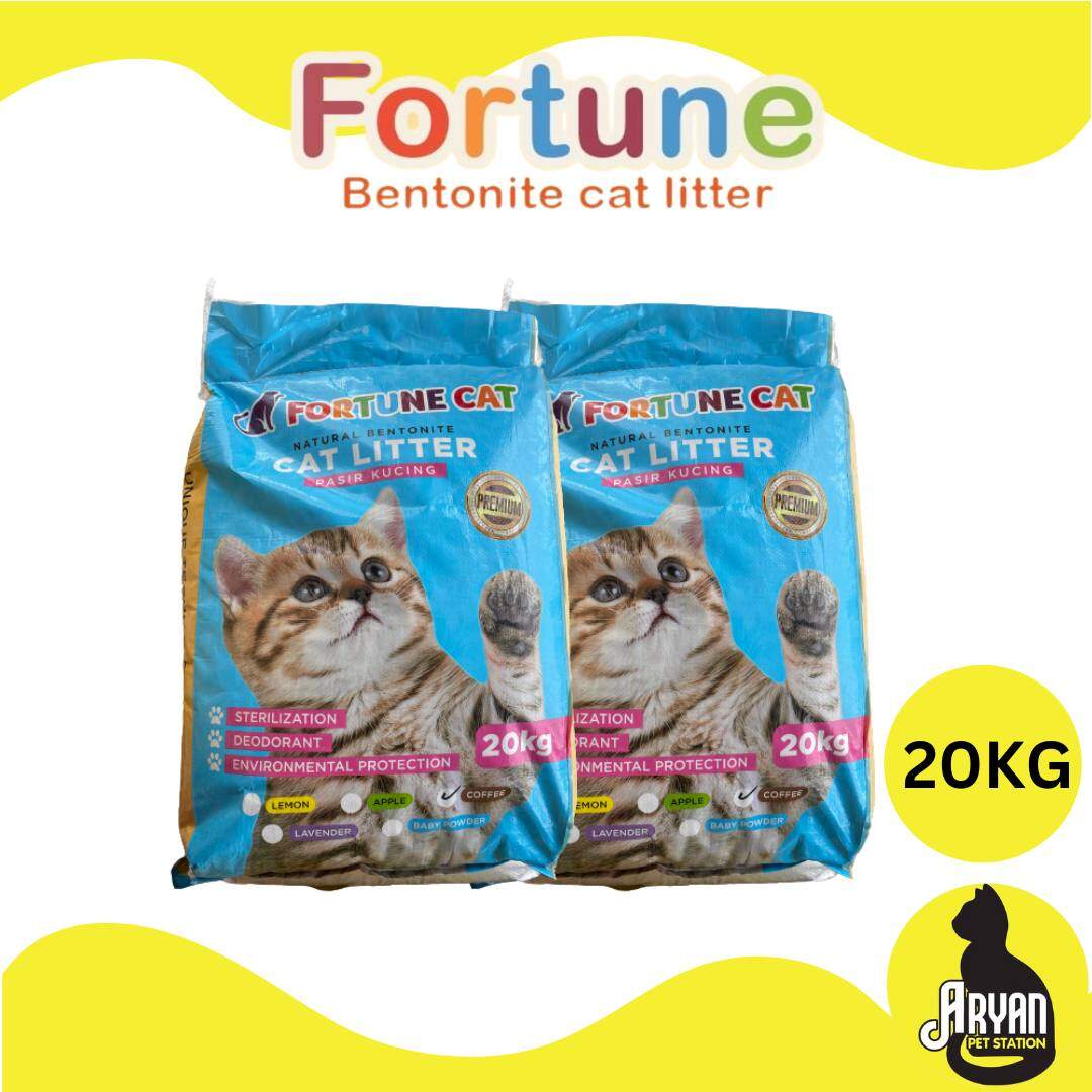 (20KG) Fortune Cat Bentonite Cat Litter 20KG | Lazada