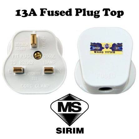 SIRIM 13A Fused Plug Top 3 Pin Plug | Lazada