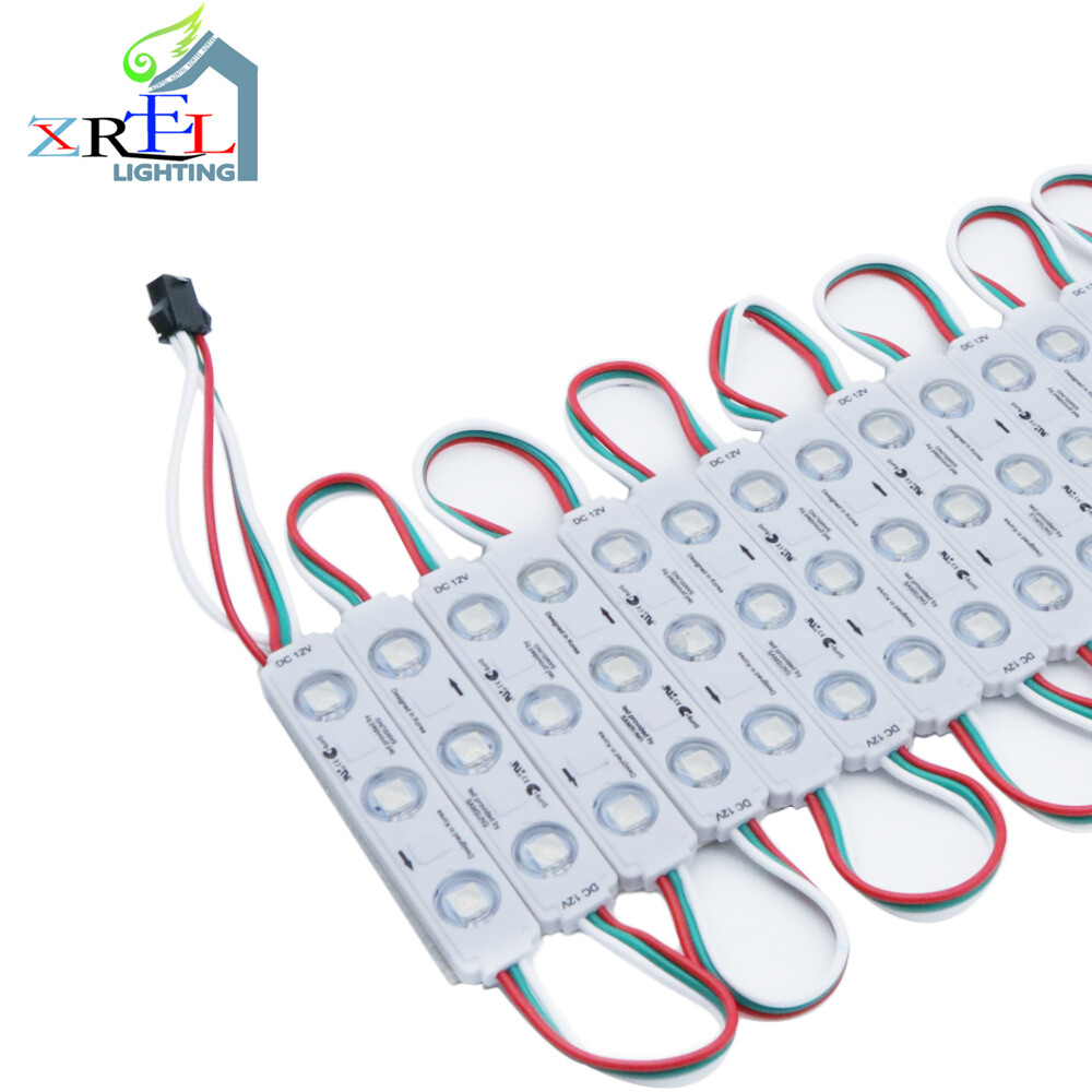 20ชิ้น12โวลต์ WS2811 RGB LED Strip 5050 3 LED สีความฝันโมดูล LED IP65 ...