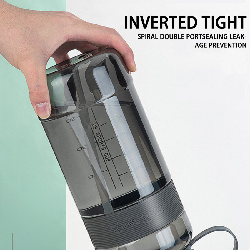 1L 2L 3L เกรดอาหารบิ๊ก BPA ที่มีสายรัดฟรีออกกำลังกายยิมการฝึกอบรมเครื่องดื่มแกลลอนขวดพร้อมหลอด ...