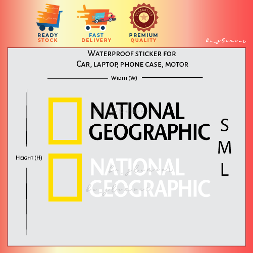 National Geographic car Sticker Reflective wild life Stiker Kereta ...