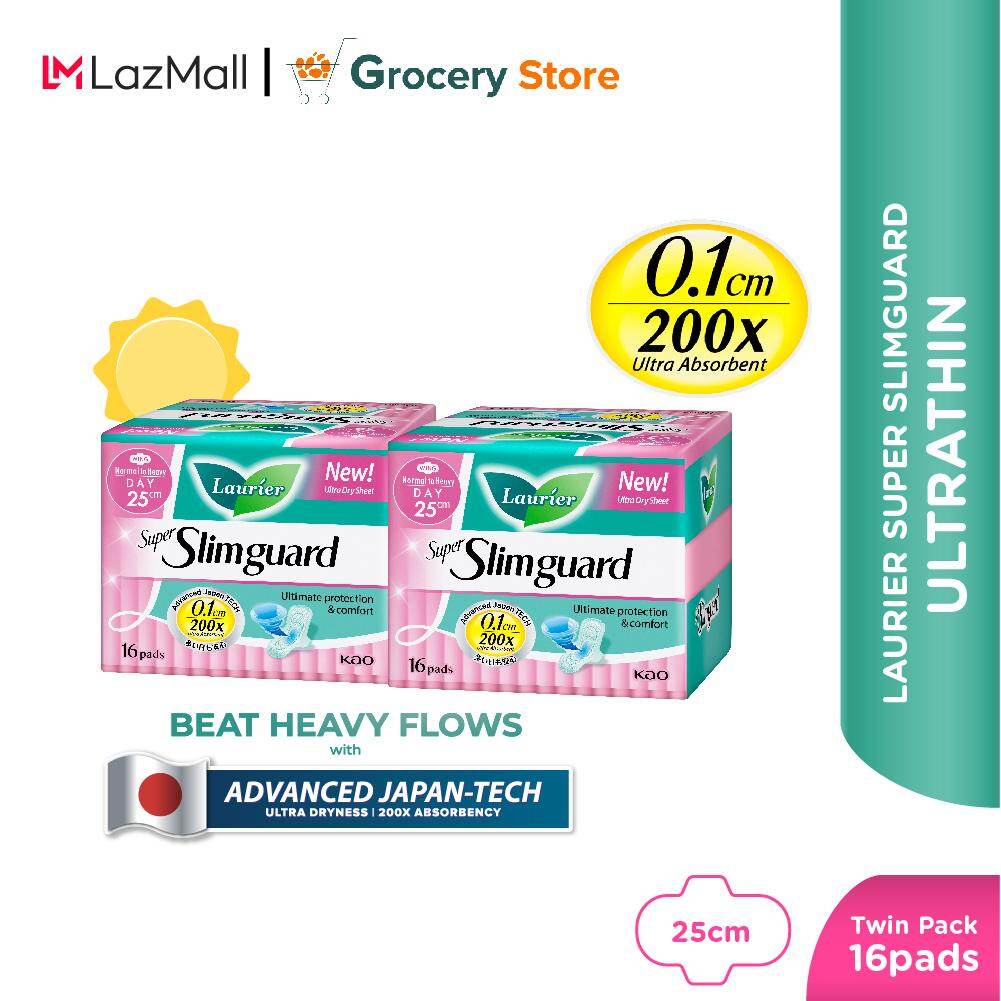 Laurier Super Slimguard Twin Pack - Day (25cm 16s) | Lazada