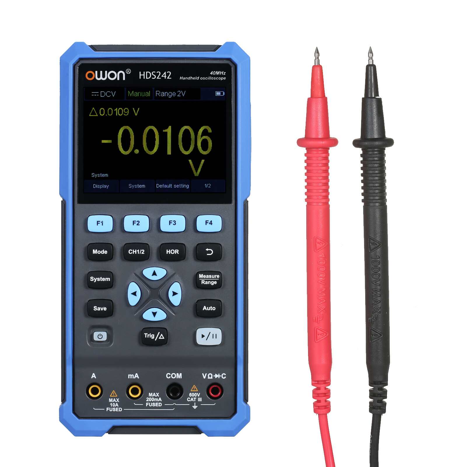 OWON Handheld Oscilloscope Multimeter 2CH 40MHz Bandwidth 20000 Counts ...