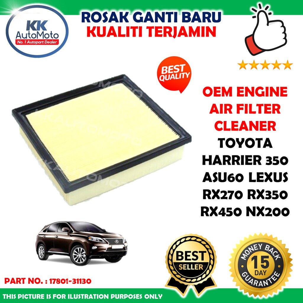 OEM Engine Air Filter Cleaner Toyota Harrier 350 ASU60 Lexus RX270 ...