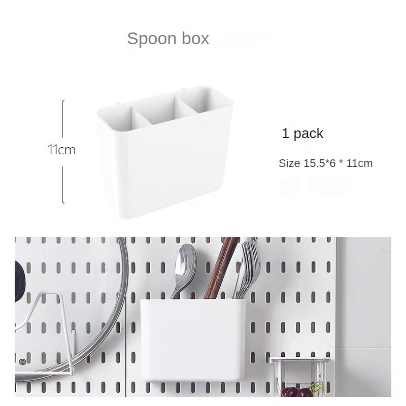 Diy Pegboard Aksesori Rak Penyimpanan Tong Cangkuk Kurungan Klip Wall ...