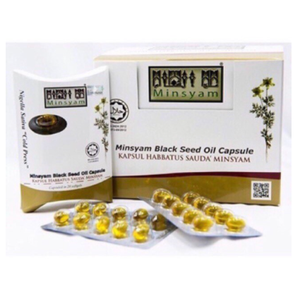 minsyam kapsul habbatus sauda' (12 pack X 20 softgel) 100% original ...