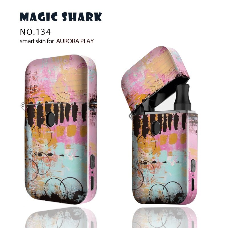 Magic Shark 2.5d Bumpy แฟชั่นบทคัดย่อที่มีสีสันบทคัดย่อฝาครอบกรณีสติกเก ...