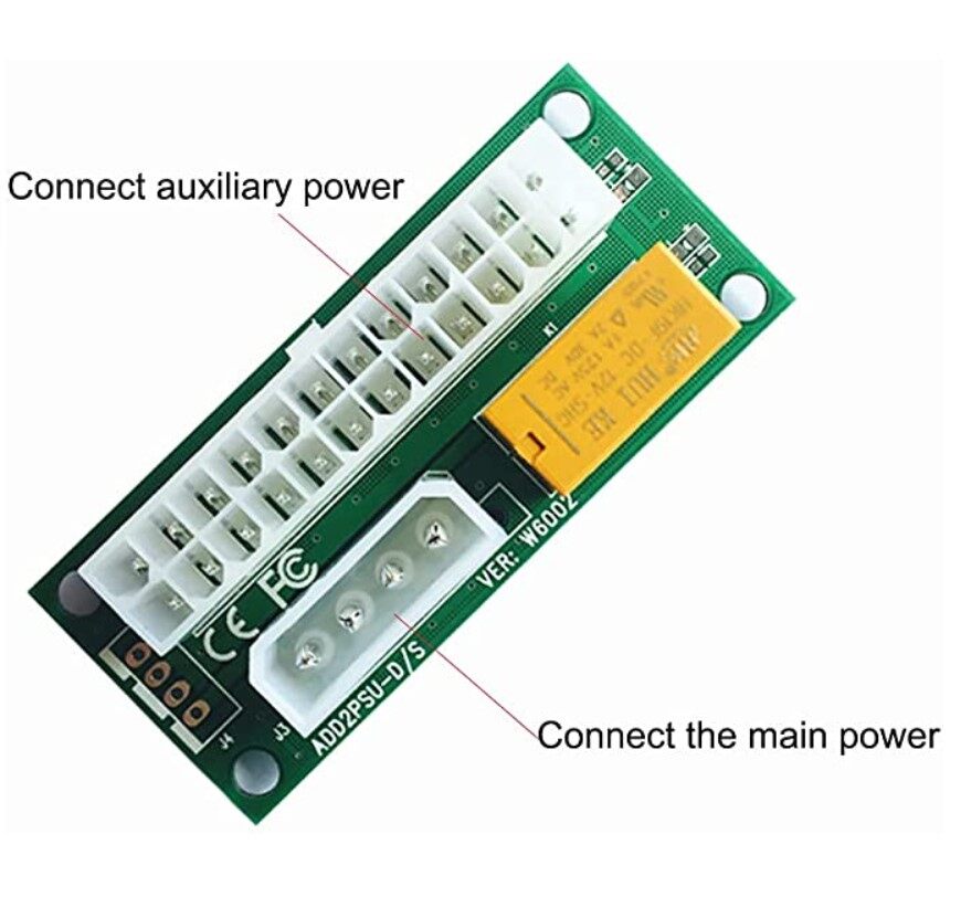 [Ready Stock] Mining Dual ATX PSU Synchronous Power up Adapter, ATX ...