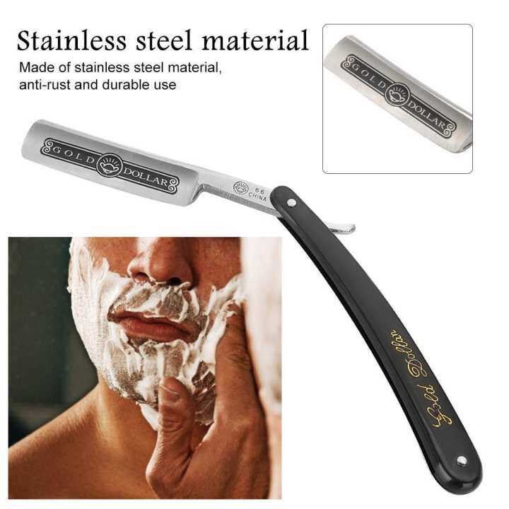 【Best Picks】[Free gift ]Stainless Steel Barber Classic Straight Blade ...