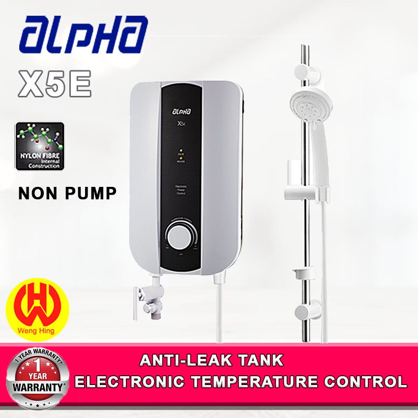 ALPHA Instant Water Heater X5E Non Pump White color | Lazada