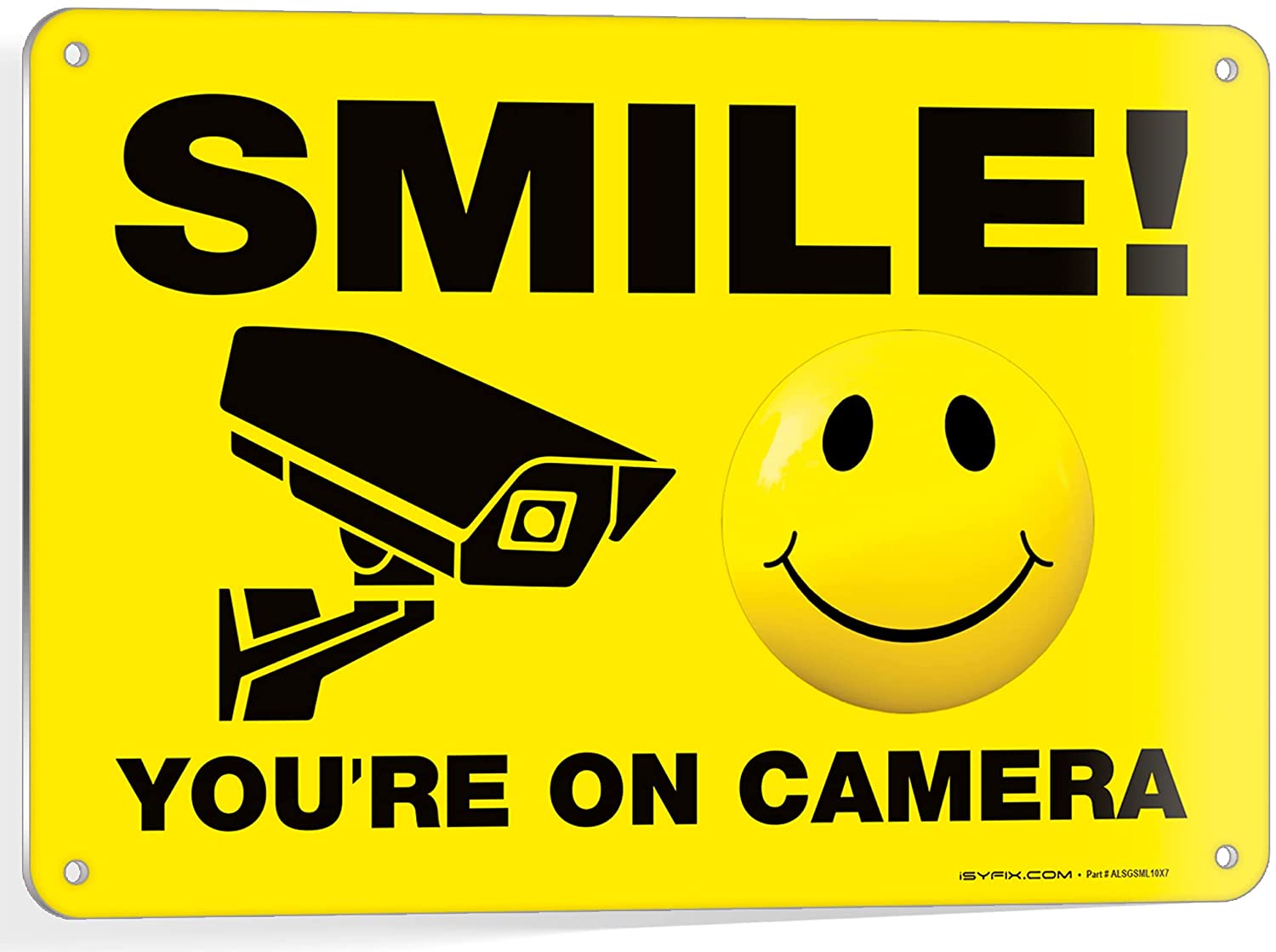 Smile Youre On Camera Signs Pack Rust Free Aluminum Signs
