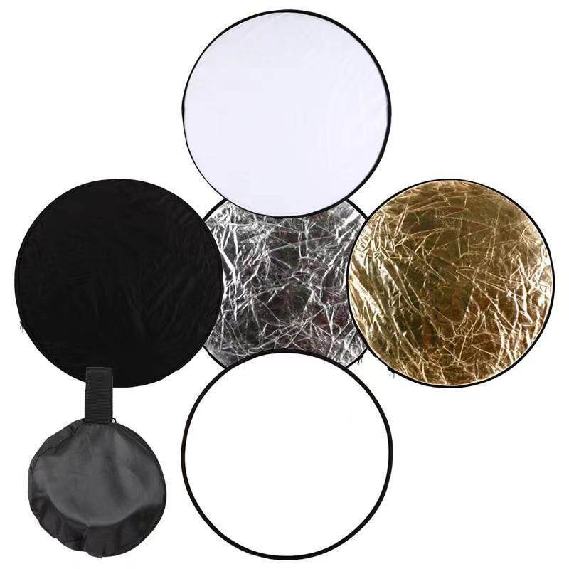 5 in 1 Light Reflectors with Soft Silver Gold White and Black Round ...