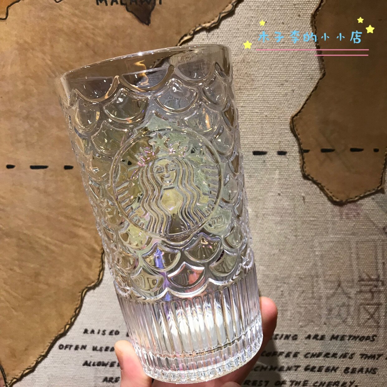 Starbuck 2022ครบรอบเทพธิดาโลโก้สเตอริโอ Magic Fish Scale Crown ถ้วยแก้ว ...