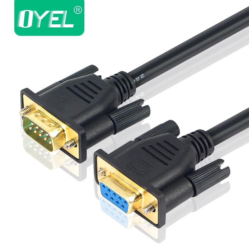 9-Pin Serial Cable RS232 COM Data Cable DB9ชาย-หญิง9-Pin การเชื่อมต่อ ...