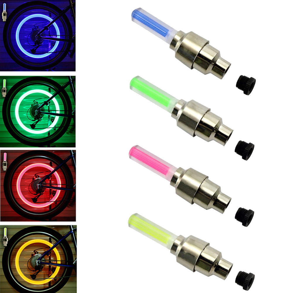 4PCS Bike Neon Light Valve Decoration Light Bicycle Tire LED Light ...