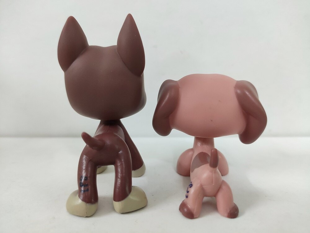 2ชิ้น/ล็อต LPS Toy Pet Shop Dog #1519 #2046 Littlest Pet Shop Kid Toy ...