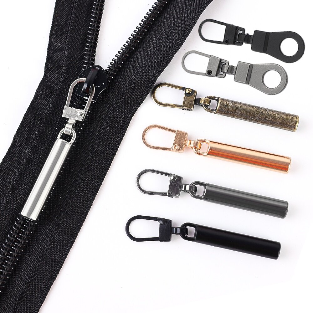 Đầu Khóa Kéo Kim Loại Hình Trụ Đa Năng Bộ Dây Kéo Thay Thế Túi Quần Áo Cốp Xe Dụng Cụ May Quần ...