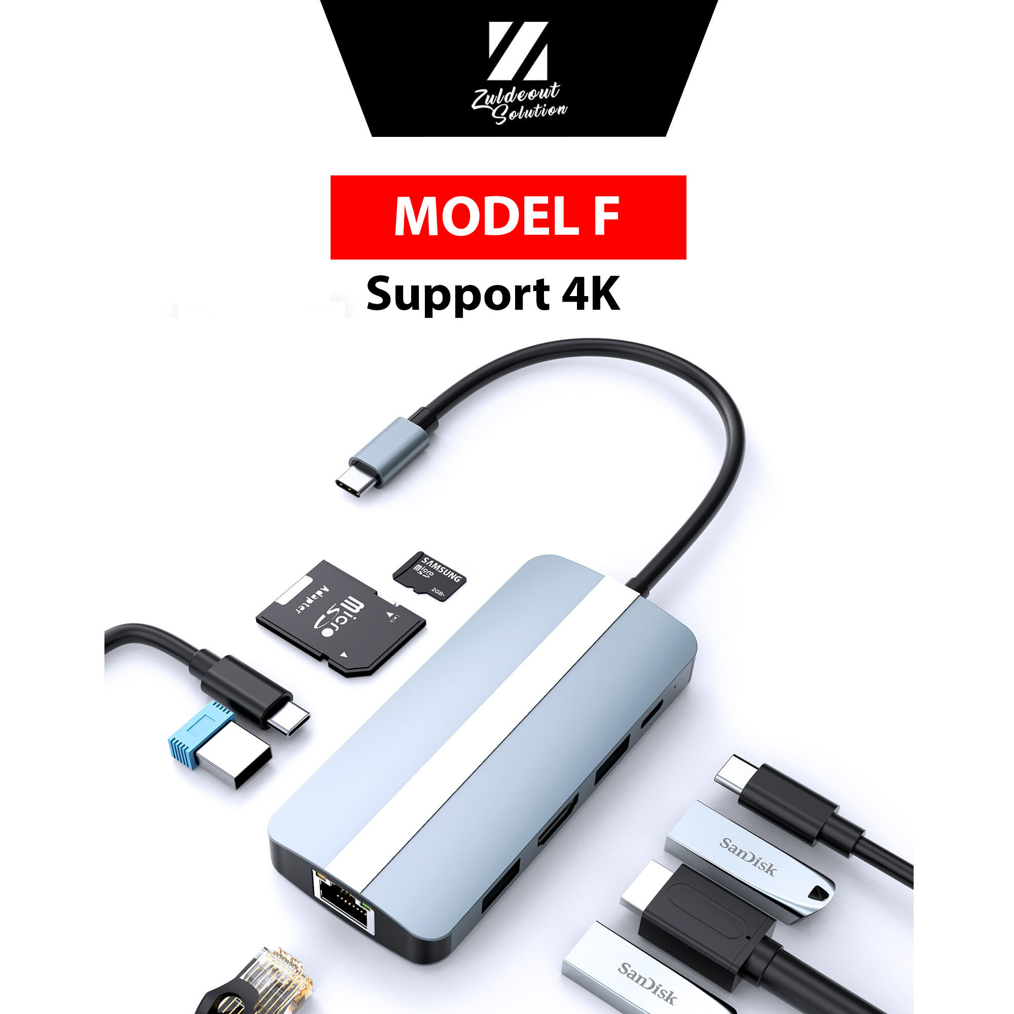 PHILIP USB C Hub 8 in 1 Type C Hub with Ethernet USB C to HDMI VGA PD ...