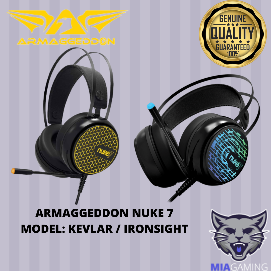 ARMAGGEDDON NUKE 7 IRONSIGHT / KEVLAR 7.1 GAMING HEADSET | Lazada