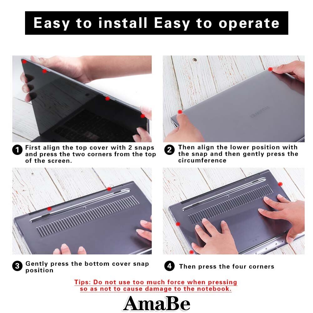 Unisex Marble Anti-Scratch Laptop Case for HUAWEI MateBook X Pro 2019 ...