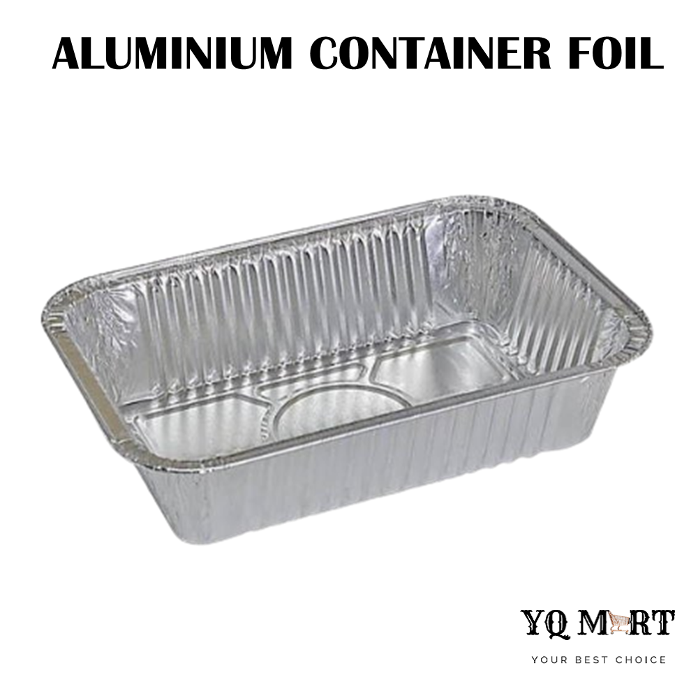 Rectangle Aluminium Container Foil/Aluminium Food Container/Bekas ...