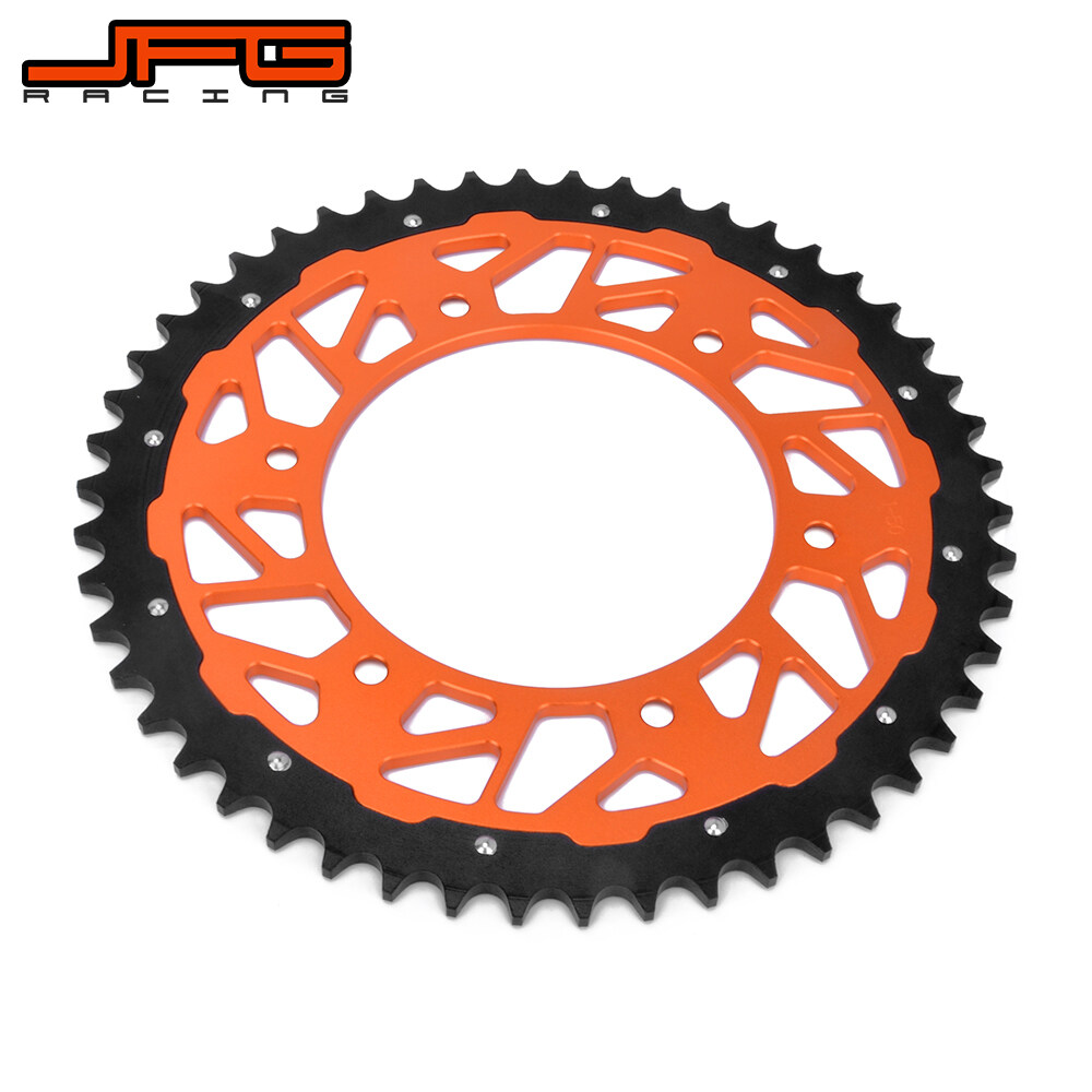 JFG Racingรถจักรยานยนต์สีส้มCNC 45Tเฟืองห่วงโซ่ด้านหลังสำหรับKTM EXC EXCFดยุคSMC RALLY MXC SMR ...