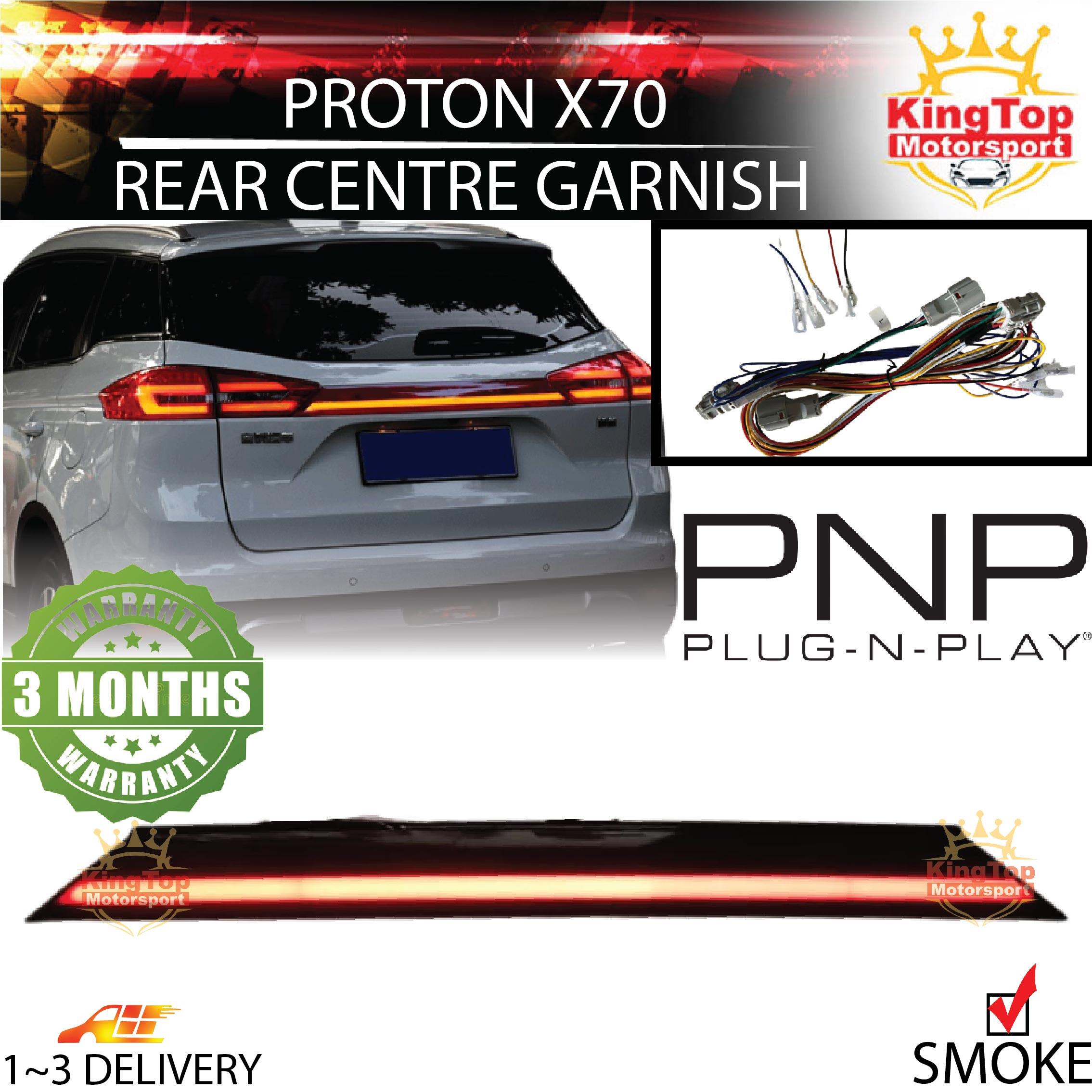 PROTON X70 REAR CENTER GARNISH W/LIGHTBAR (RUNNING) | Lazada