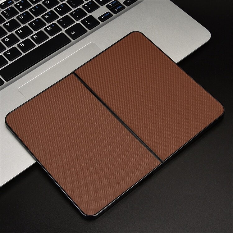 For Microsoft Surface Duo Case Luxury Carbon Fiber Slim PU Leather and PC Book Cover for ...