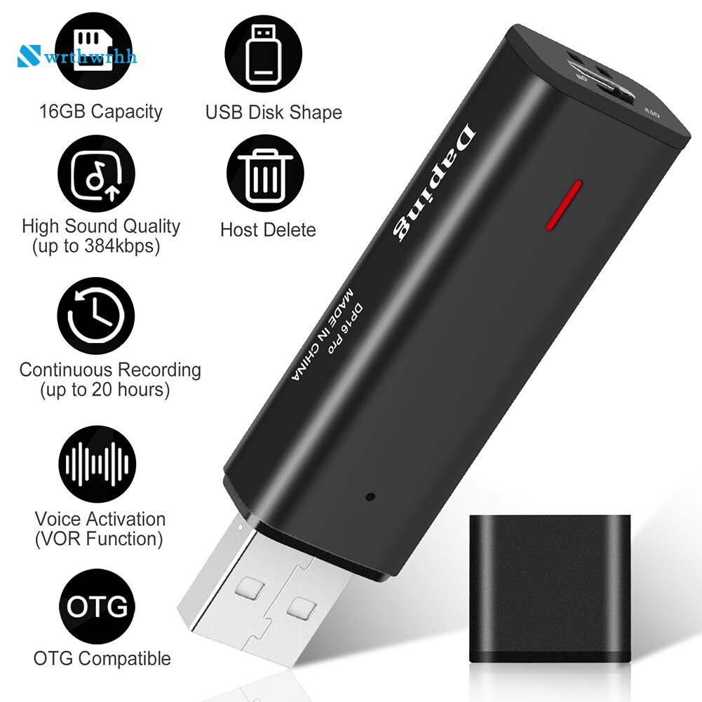 Digital Voice Recorder USB Recorder High Sound Quality 20 Hours ...