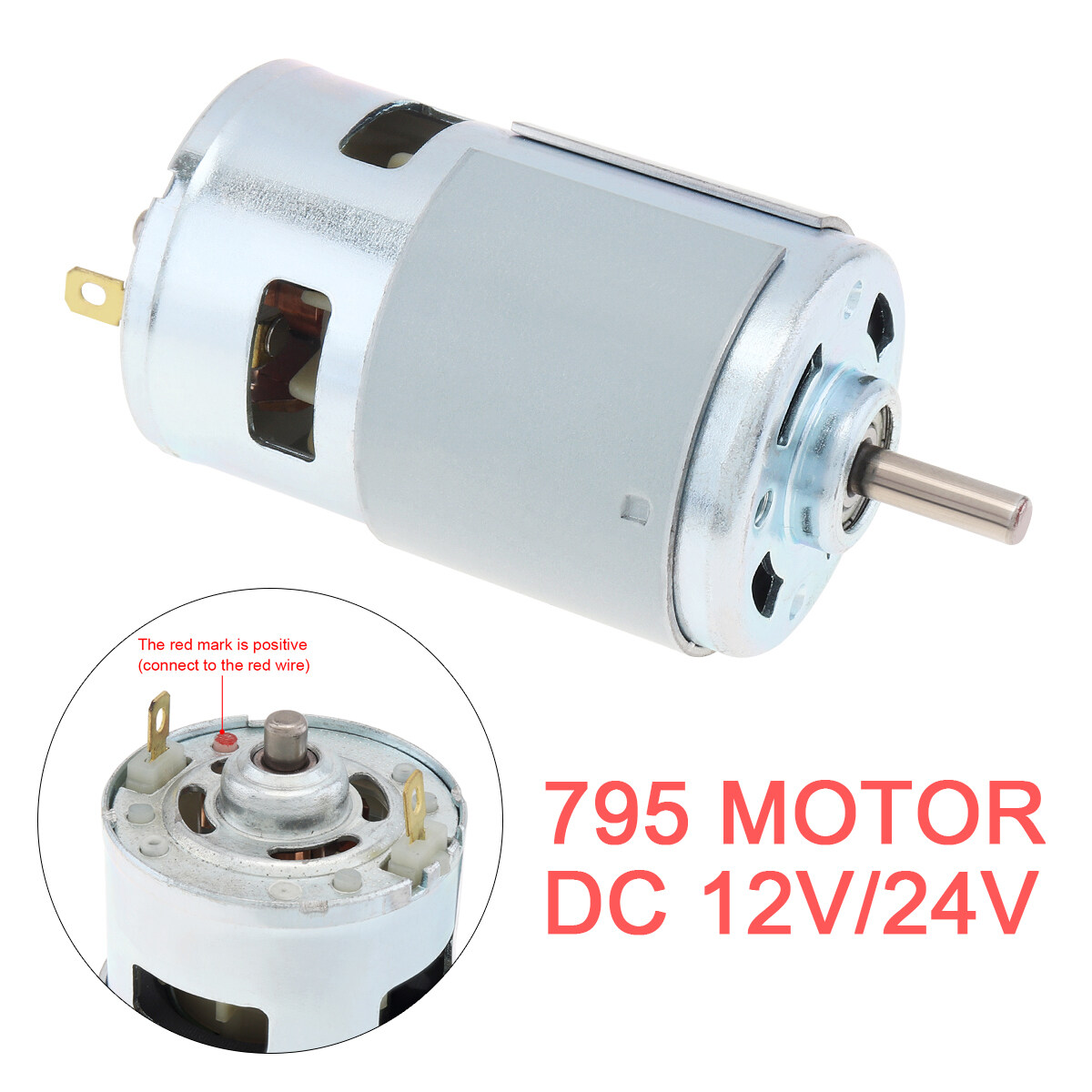 12-24V 795 DC มอเตอร์3000-6000RPM ความเร็วสูงมอเตอร์เกียร์แรงบิดขนาด ...