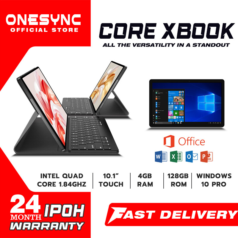ONESYNC Laptop 2in1 Windows Tablet PC Windows 10 PRO OS 4GB RAM 128GB ROM 10.1″ HD IPS ...