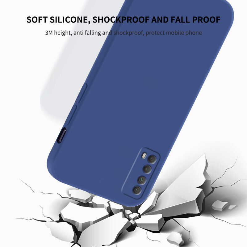 QAWSEDR สแควร์สำหรับ Huawei Y7A กล้องที่แม่นยำครอบคลุม Soft ซิลิโคน ...