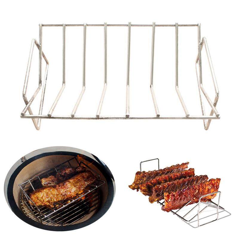 BBQ Rib Rack Grilling Rib Rack for Smoking,Stainless Steel Roast Rack ...