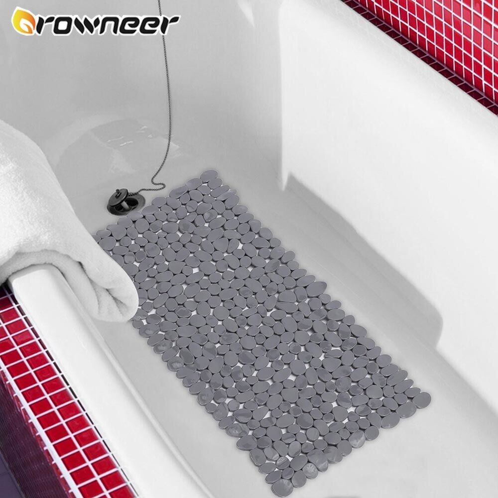 Anti Slip Bathtub Mats Pebbles Shape Shower Bath Mat Suction Cup Shower ...