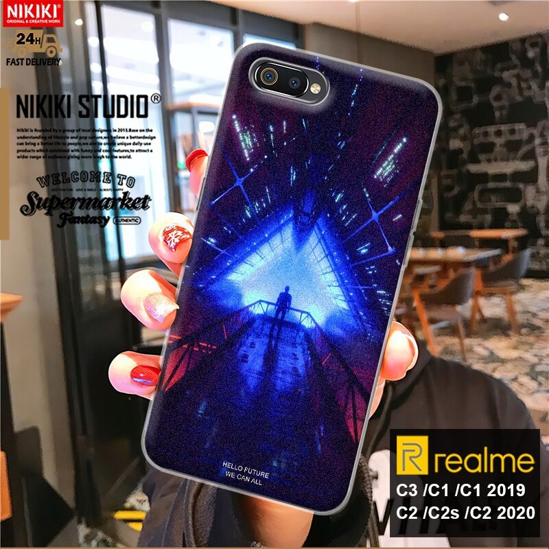 Nikiki สำหรับ realme C2S กลับ realme C2 2020 softcase realme C3 ปลอก realme C1 2019 กรณี HP ...