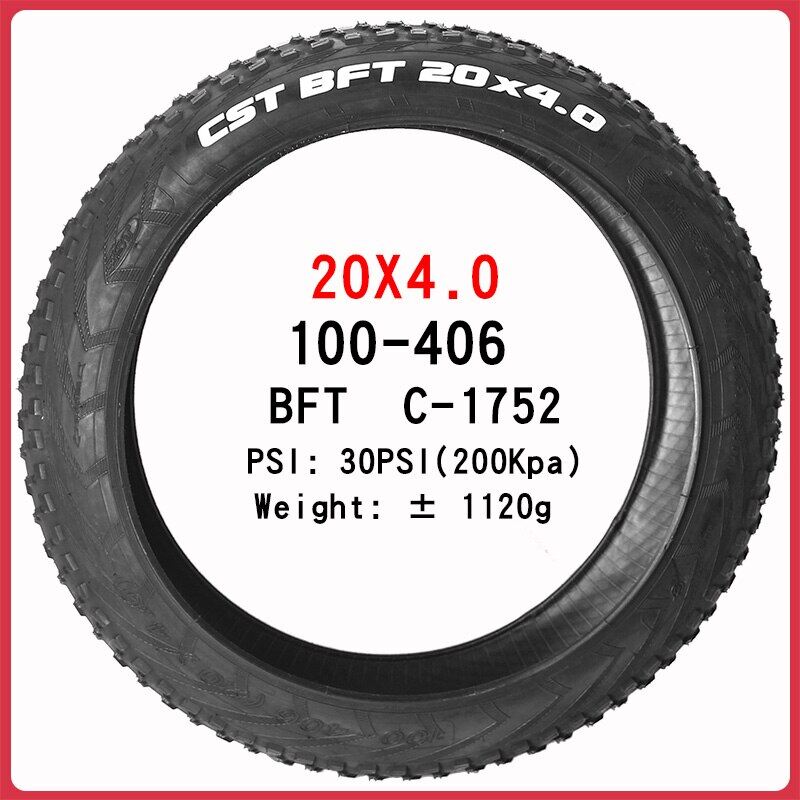 CST BFT 20Inch 24Inch Fat Tire Snow Beach Bicycle Tire 20X4.0 20X2.4 ...