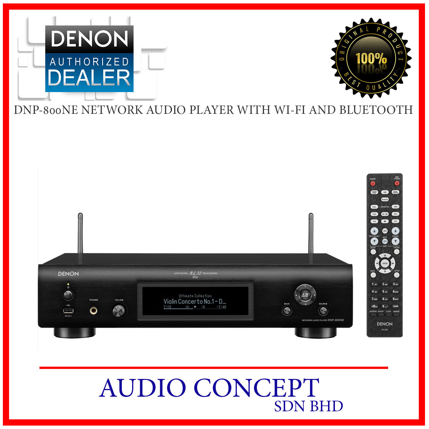 Denon DNP-800NE Network Audio Player With Wi-Fi And Bluetooth | Lazada