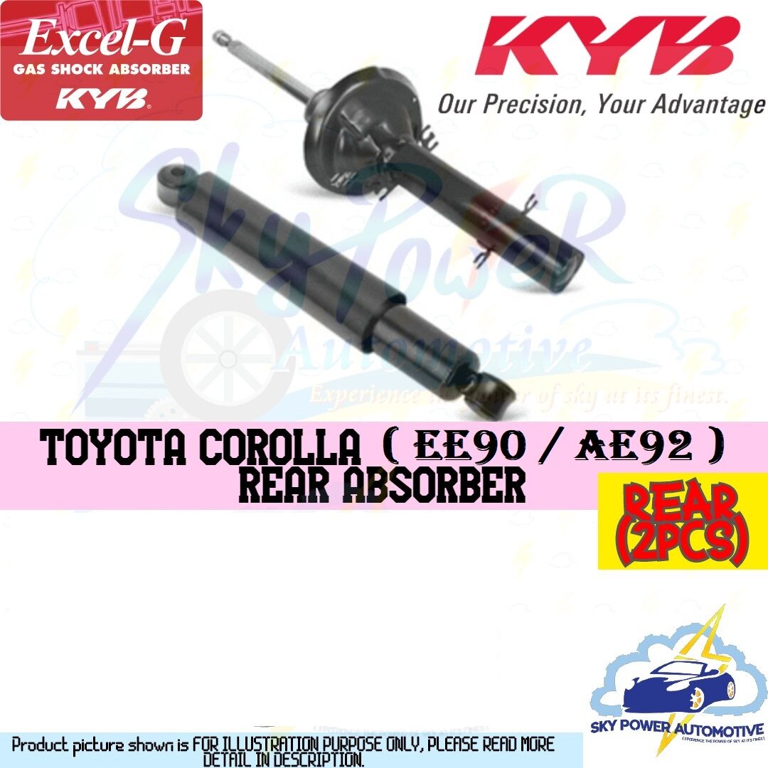 TOYOTA COROLLA AE92 EE90 KAYABA (KYB) EXCEL-G GAS SHOCK ABSORBER (REAR ...