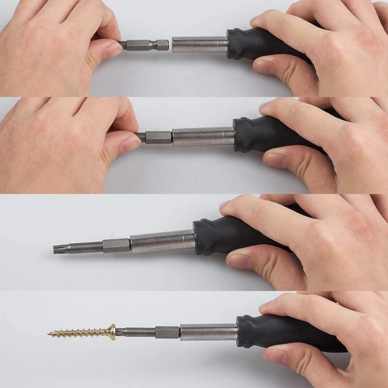 12 Pack Torx Head Screwdriver Bit Set 1/4 Inch Hex Shank T5-T40 Star ...