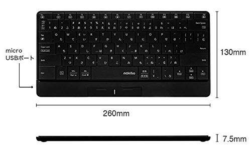 UNIQ Touch Pad คีย์บอร์ดบลูทูธไร้สายในตัวรุ่น mokibo (สีดำ) - want jp ...