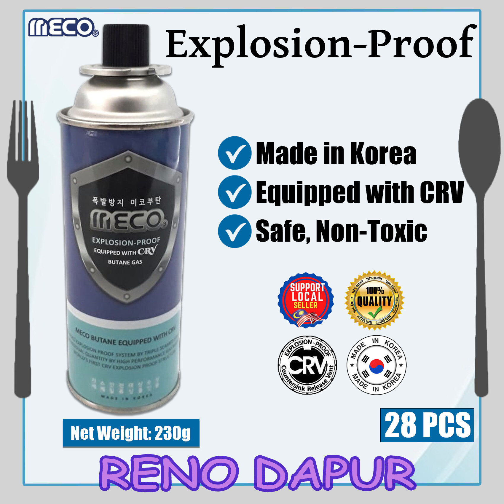28PCS MECO Camping Butane Gas Cartridge Gas Bottle Gas Tin Portable ...