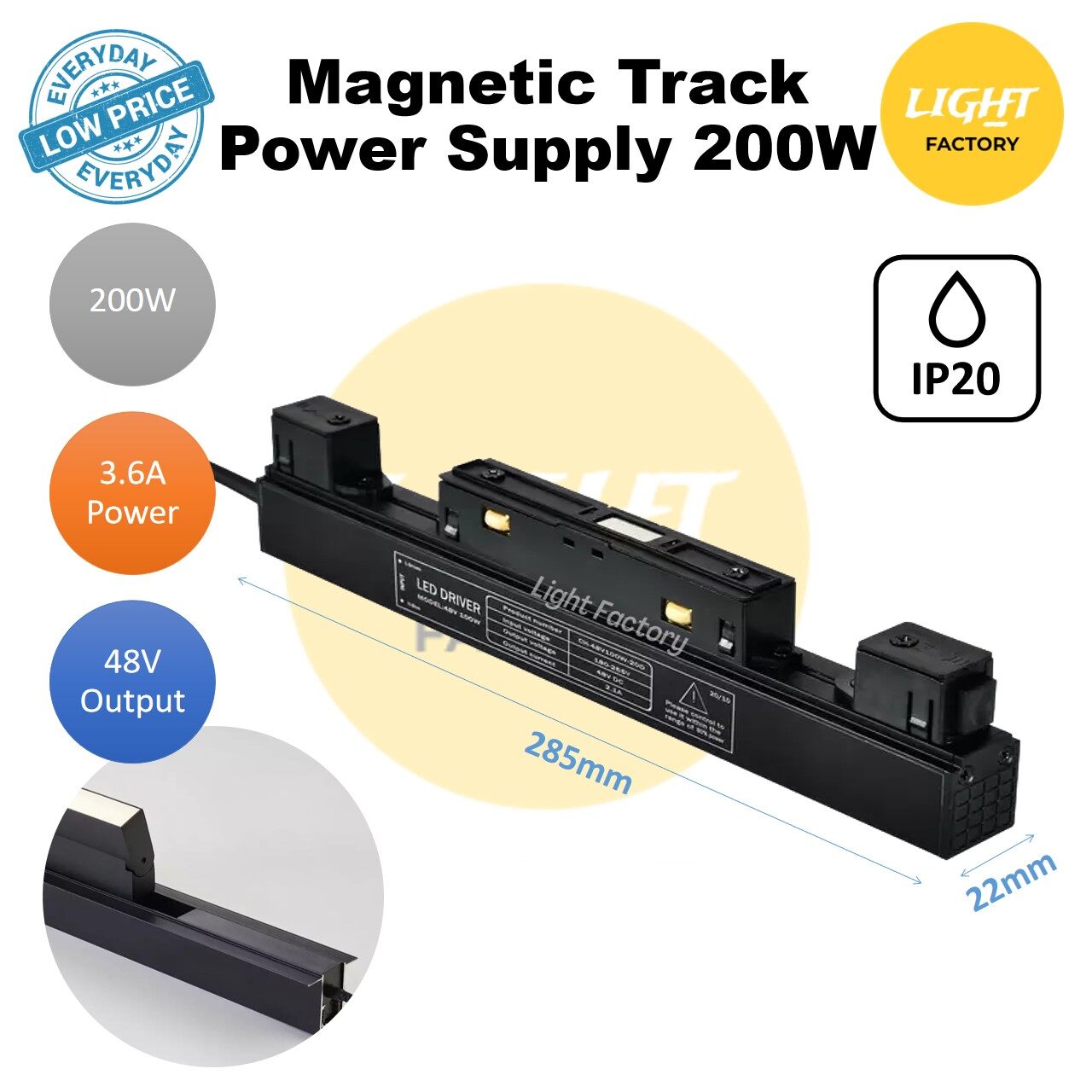 🔥NEW🔥 Smart Control 1M Magnetic Track Light Rail Recessed/Surface Type ...