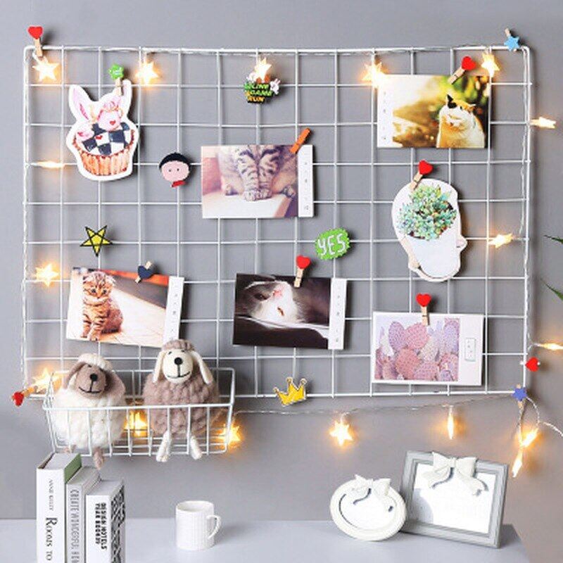 Nordic Metal Mesh Wall Hanging Collage Frame Photo Postcard Display ...