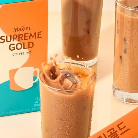 Korea Maxim Supreme Gold Coffee Mix 100 sticks PARK SEO JOON | Lazada