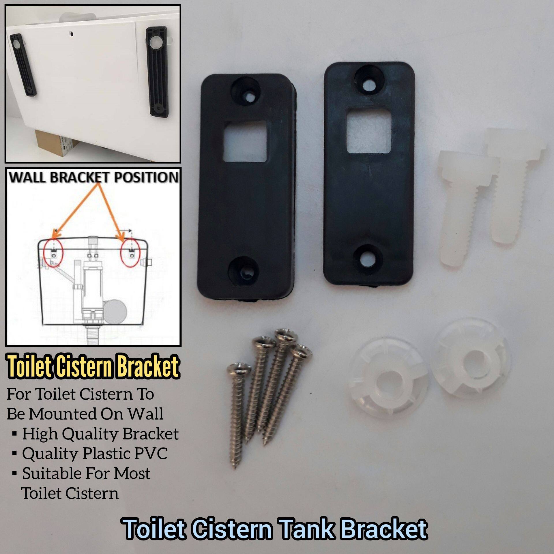 Toilet PVC Cistern Wall Hang WC Bracket For Toilet Flush Bathroom ...