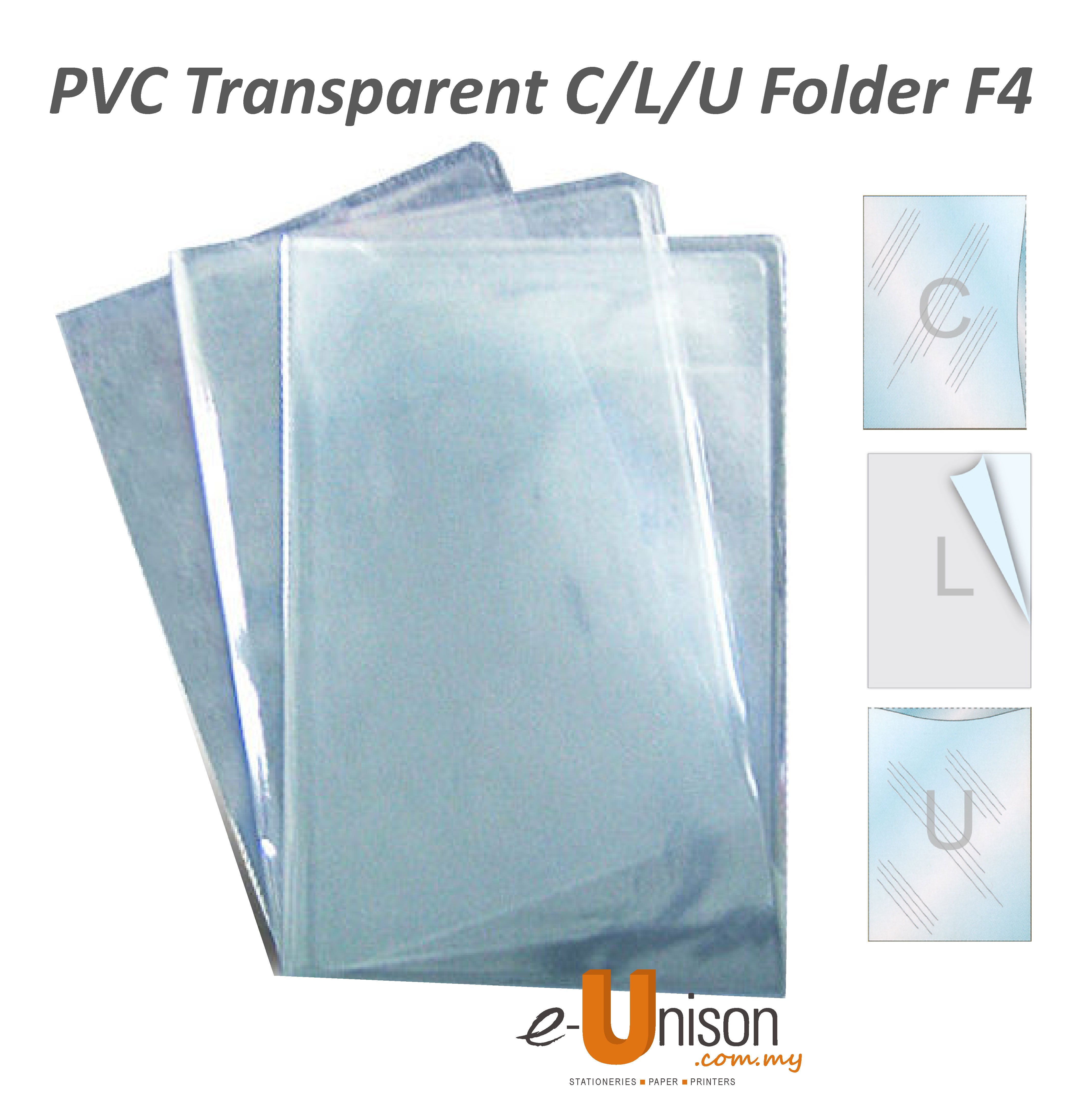 PVC Transparent C/L/U Shape Folder F4 | Lazada