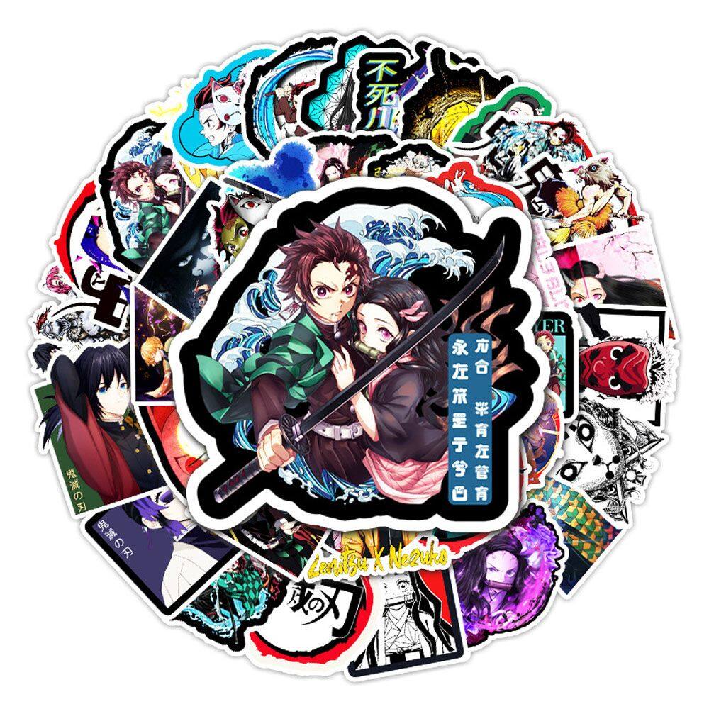 YOULLINGY Waterproof Mini Decoration Guitar Skateboard Demon Slayer ...