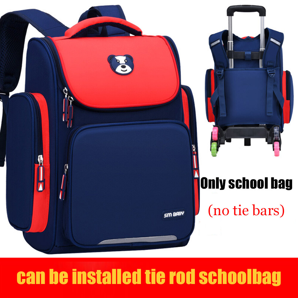 Removable Children School Bags Kids Trolley Schoolbag Book Bags Girls ...