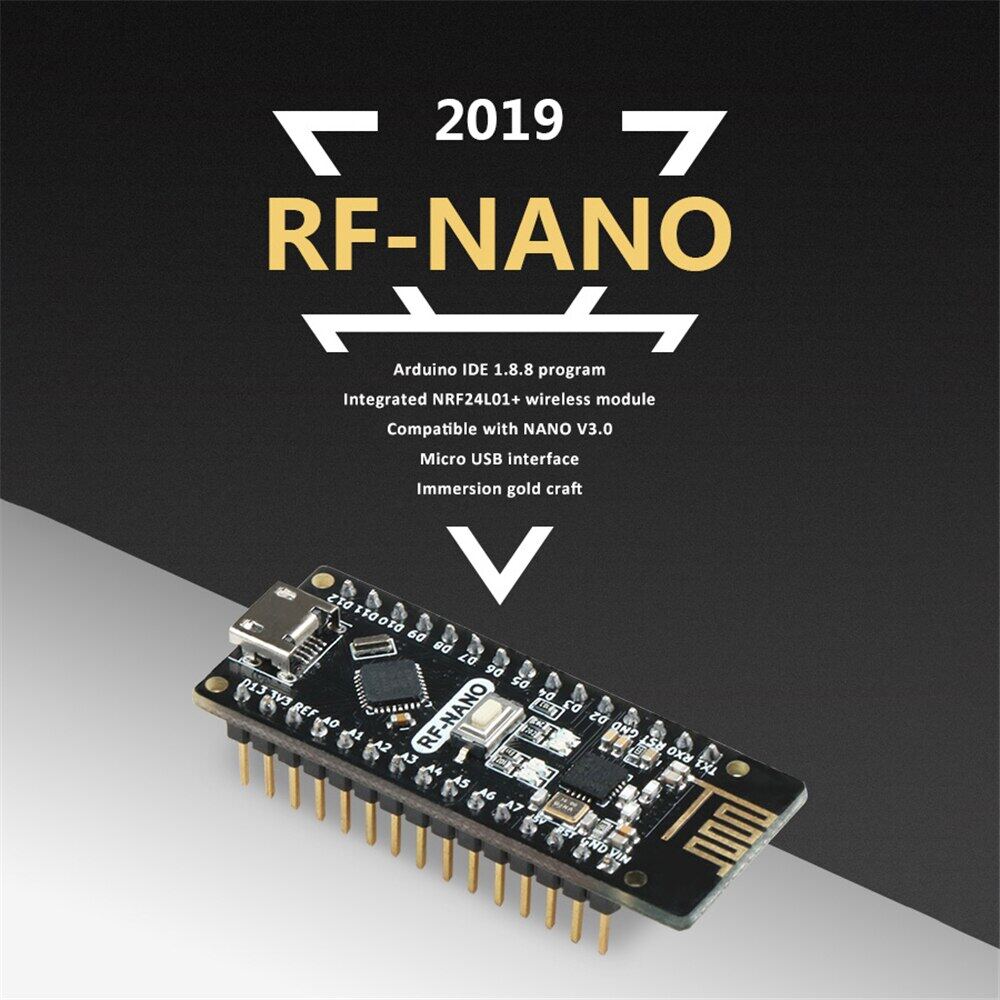 RF-Nano สำหรับไมโคร USB V3.0 Arduino ATmega328P บอร์ดนาโน QFN32 5V 16M ...