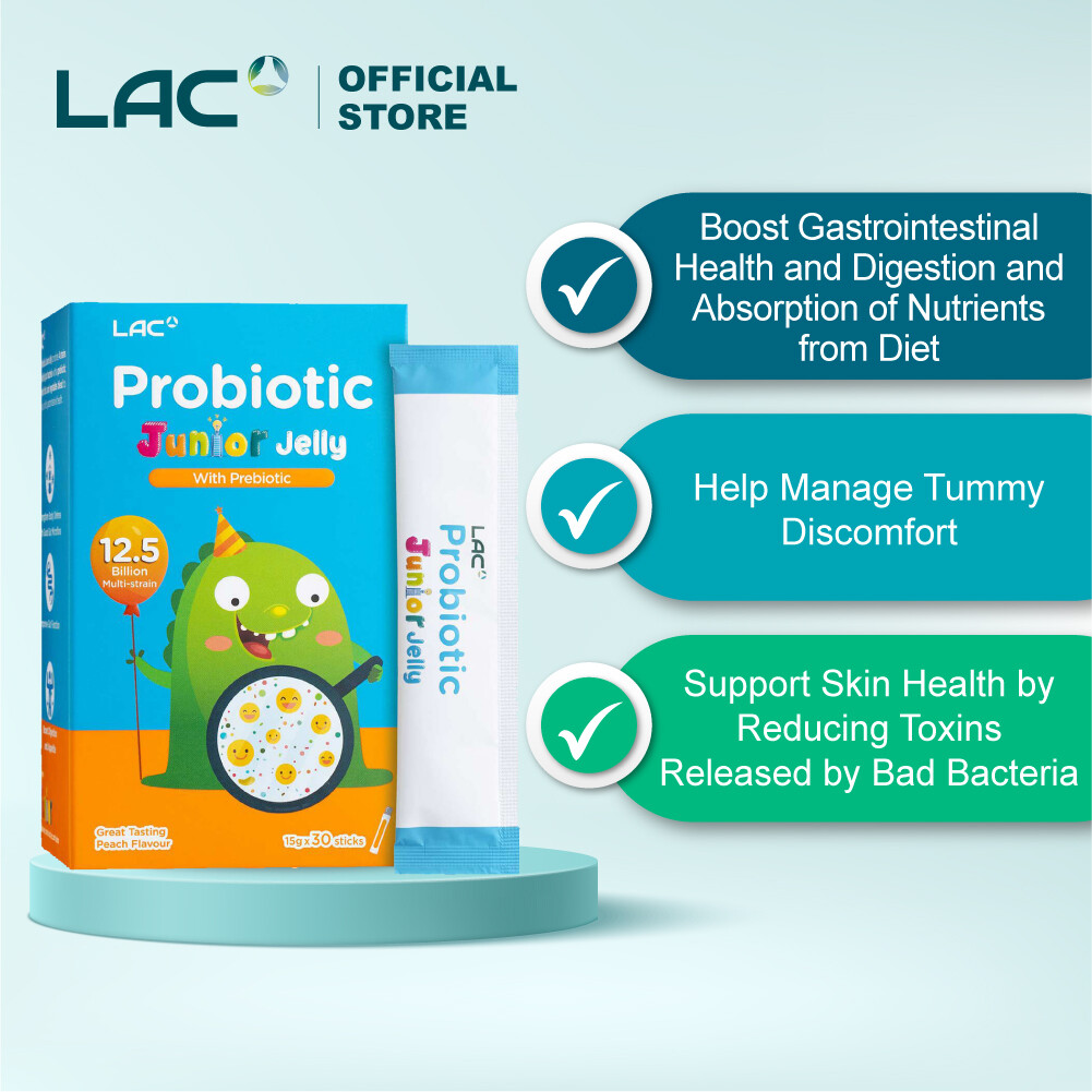 [Expiry Mar 2025] LAC Probiotic Junior Jelly with Prebiotic (15g x 30 ...